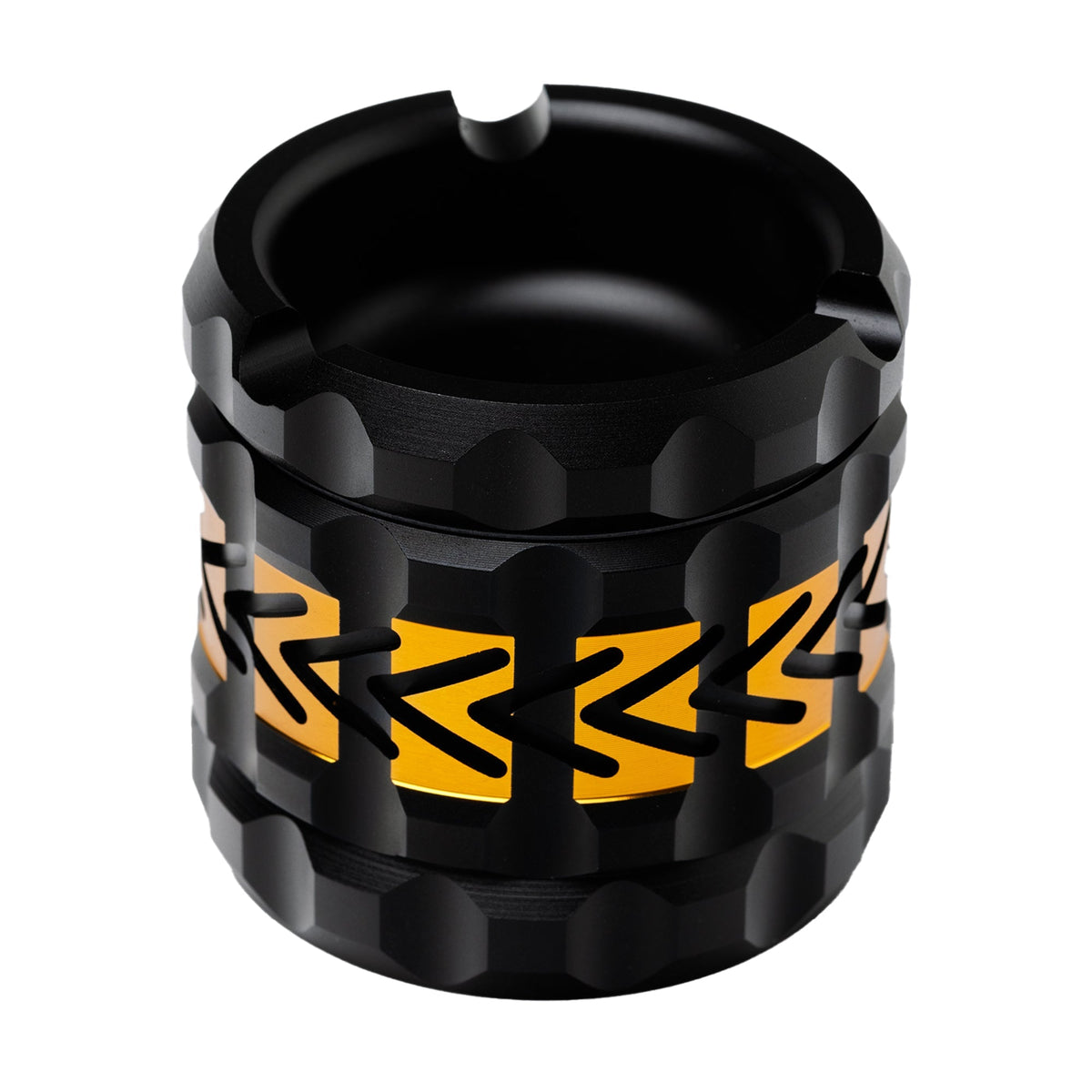 Human Grade Curved Grinder | 4-Piece with Built-in Ashtray — Kush Cargo