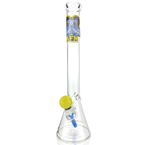 AFM Glass 18" Beaker Bong – Los Angeles Football Edition — Kush Cargo