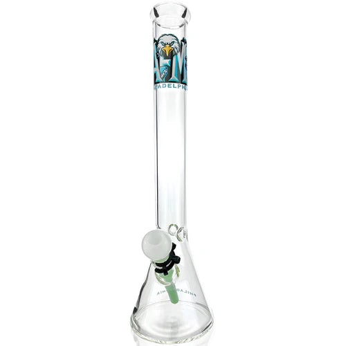 AFM Glass 18" Beaker Bong – Philadelphia Football Edition — Kush Cargo
