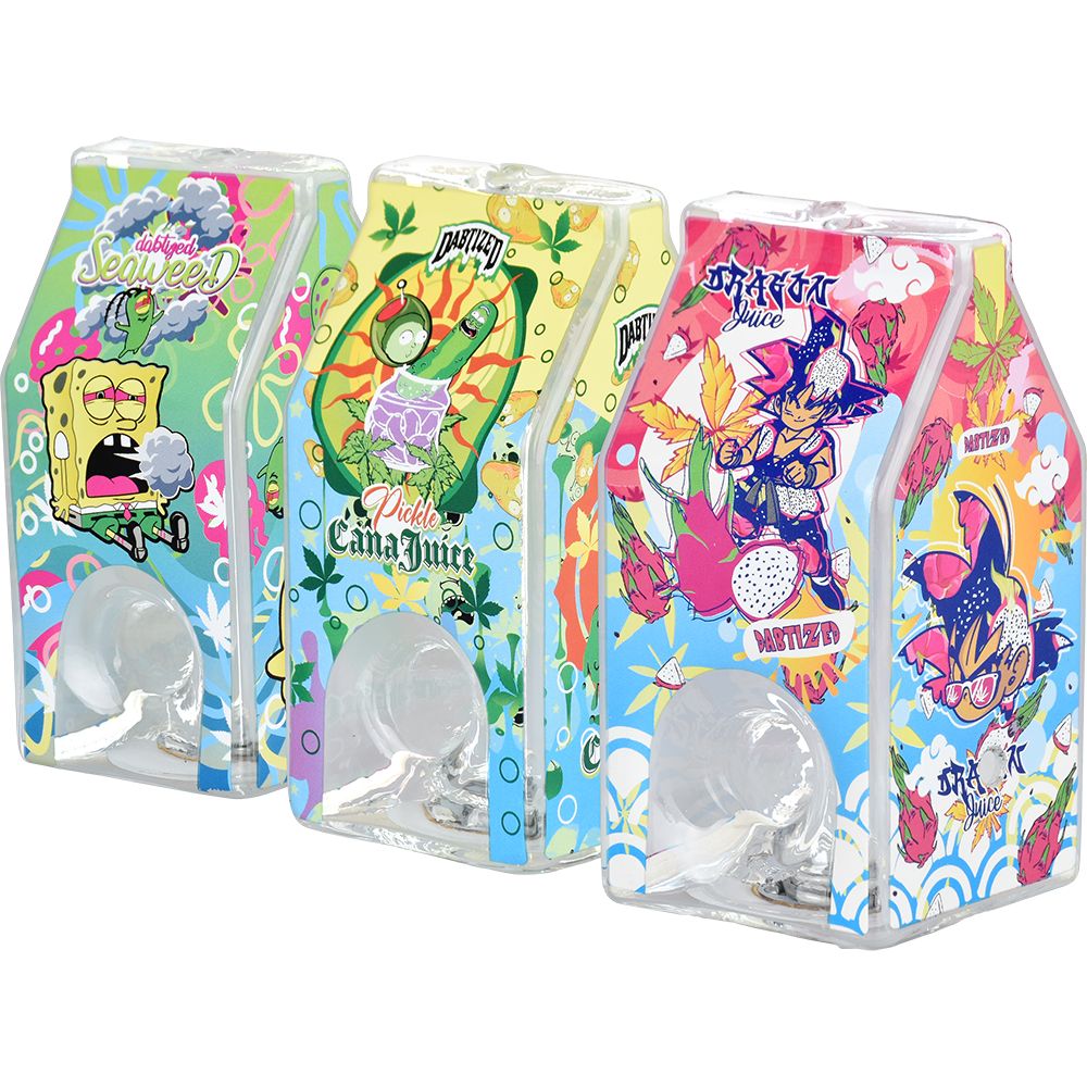 Dabtized Juice Carton LED Glass Hand Pipe — Kush Cargo