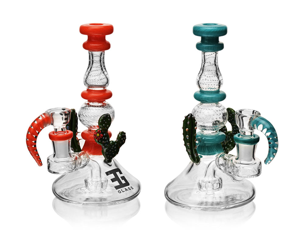 EG Glass Cactus Dab Rig – 7" Borosilicate Rig with Horn Bowl $89 — Kush ...