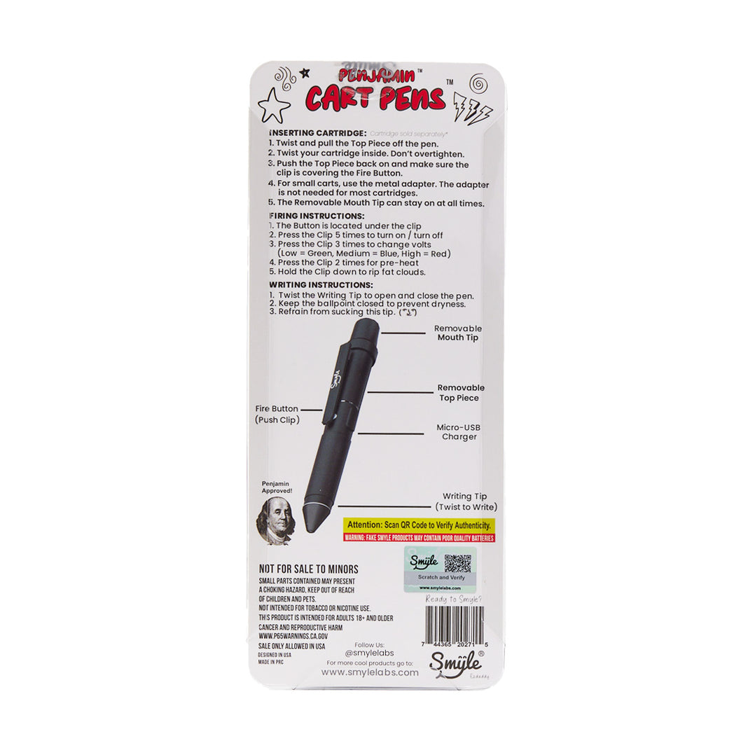 Penjamin Cart Pen Discreet 510 Vape | Stealth Writing Pen & Vape ...