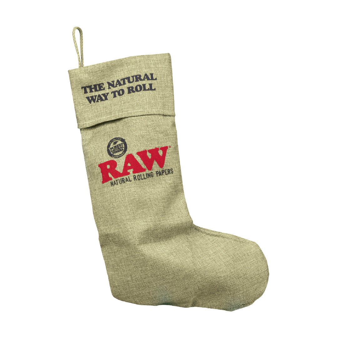 RAW Christmas Stocking + 25 Pack Variety Rolling Papers & Hemp Blunts ...