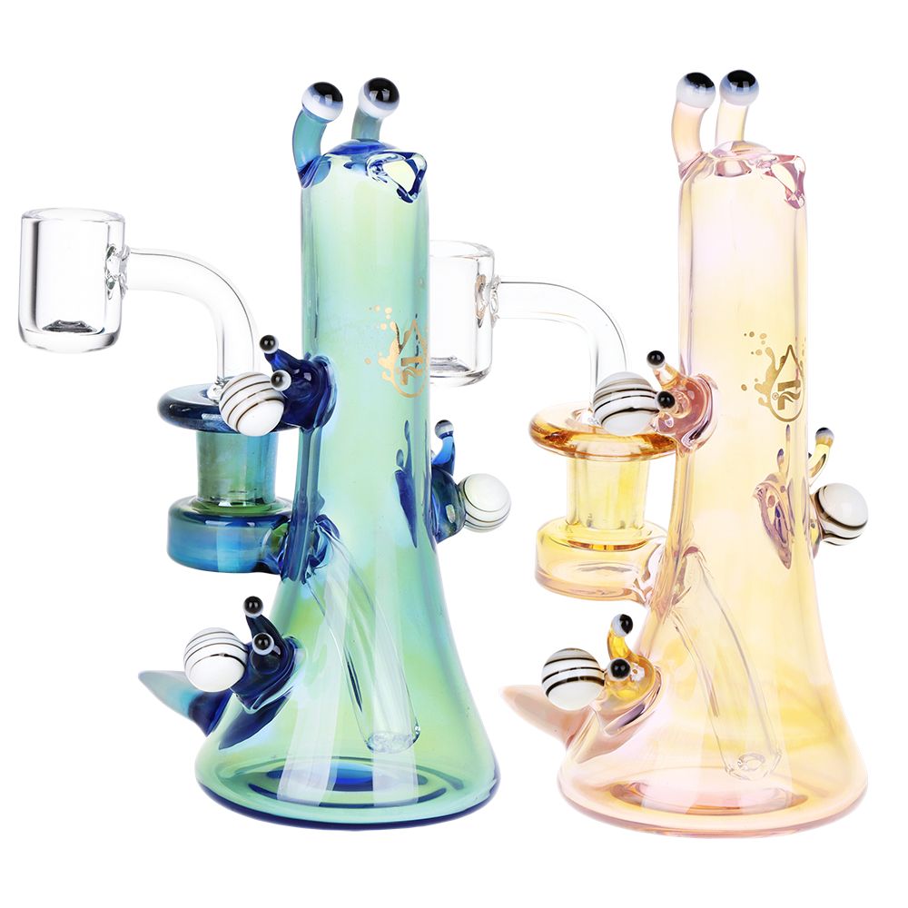 Snail Smoochies Beaker Rig | Compact 14mm Dab Rig — Kush Cargo