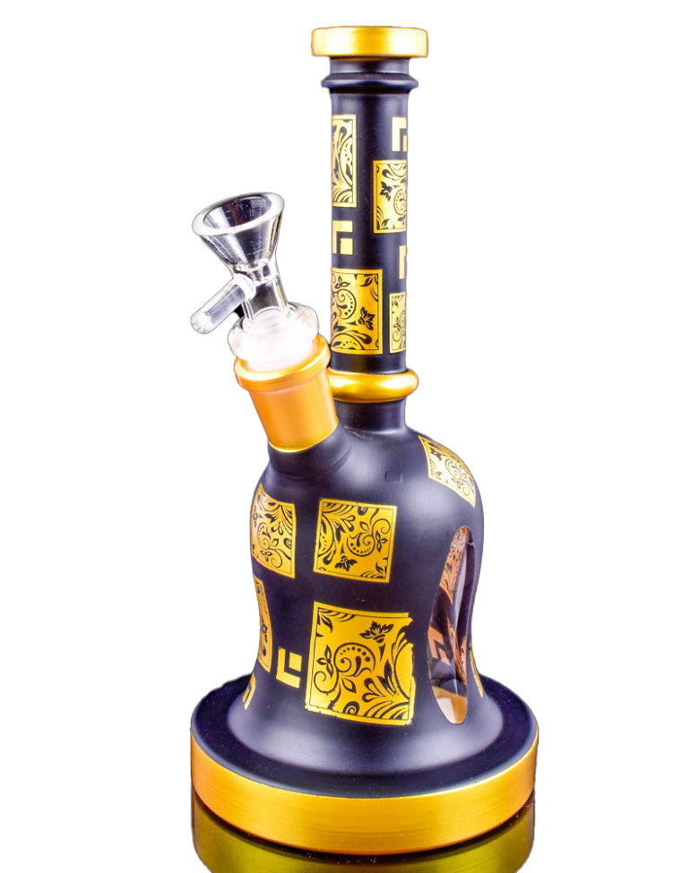 9" Floral Pattern Electroplated Dab Rig | Fast Shipping — Kush Cargo