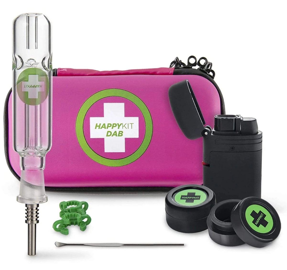 Happy Dab Kit | 6"x3.25" | Travel Dab Kit | KushCargo.com — Kush Cargo
