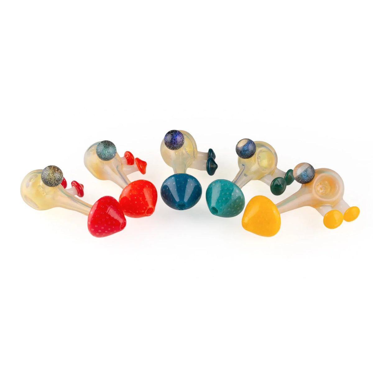 IC Glass Mushroom Pipe - Handcrafted Glass Smoking Pipe in Vibrant ...