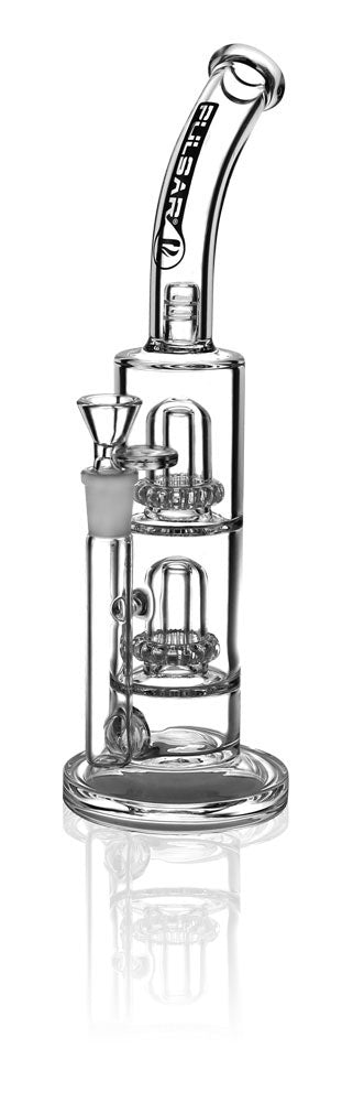 Pulsar 11" Dual Perc Water Pipe | Smooth Hits & Cool Draws — Kush Cargo