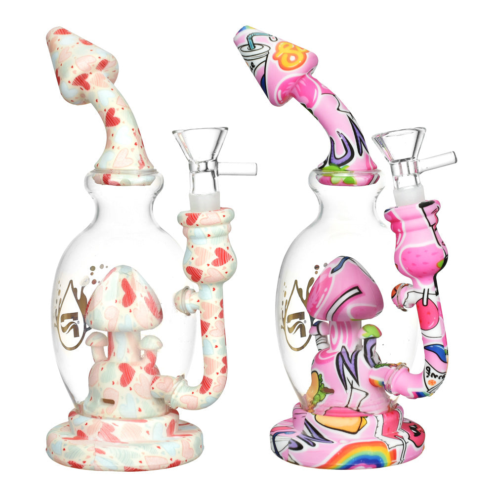 Pulsar Silicone & Glass Shroomy Water Pipe | Valentines Bong — Kush Cargo