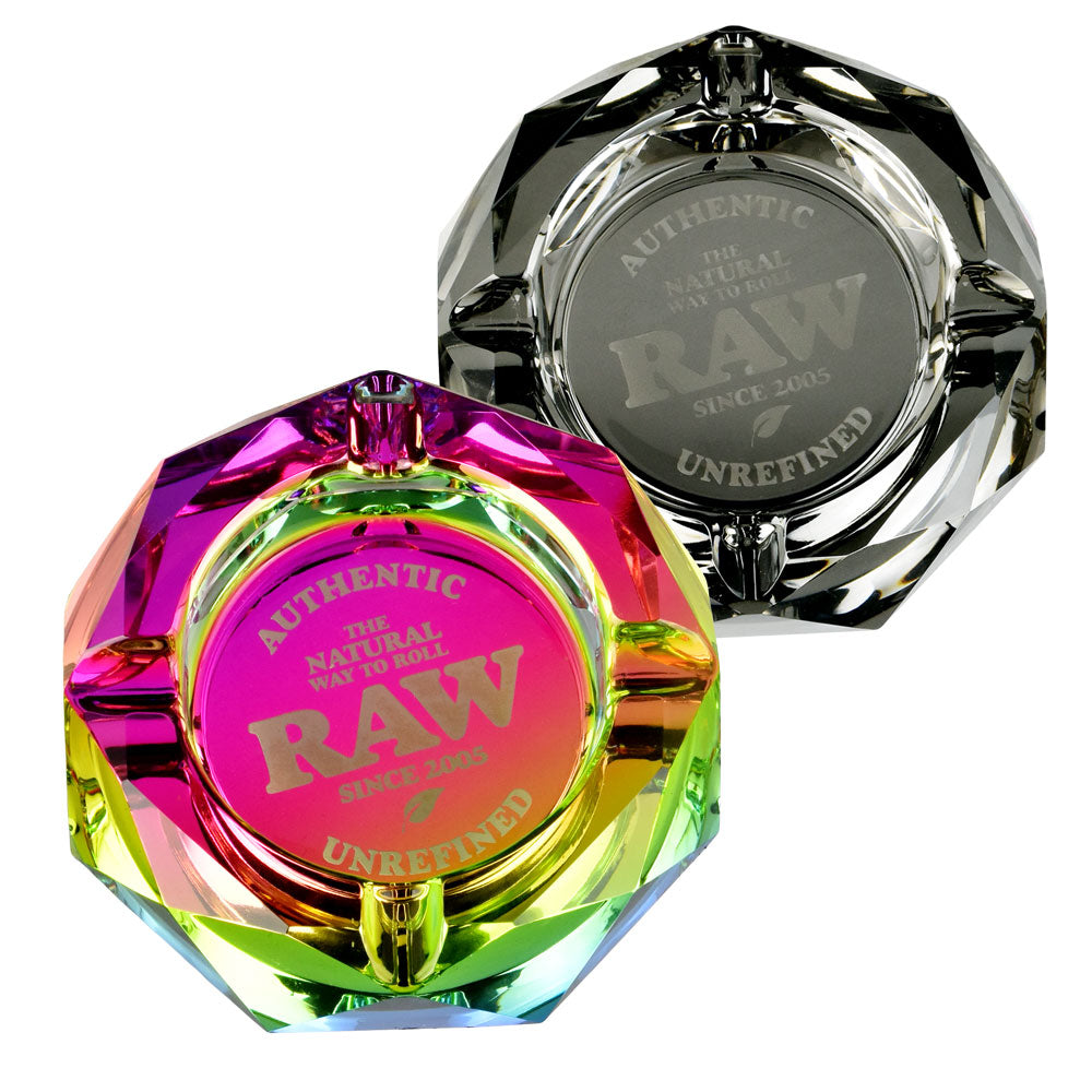 RAW Prism Glass Ashtray | Rainbow & Dark Side | Official RAW Products ...