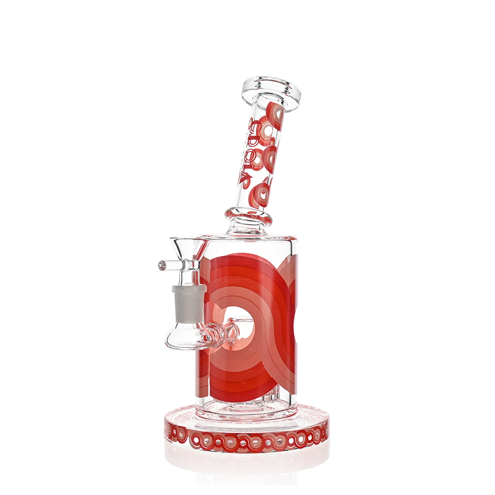 Croia Glass Scientific Water Pipe | 70s Retro Matrix Perc Bong — Kush Cargo