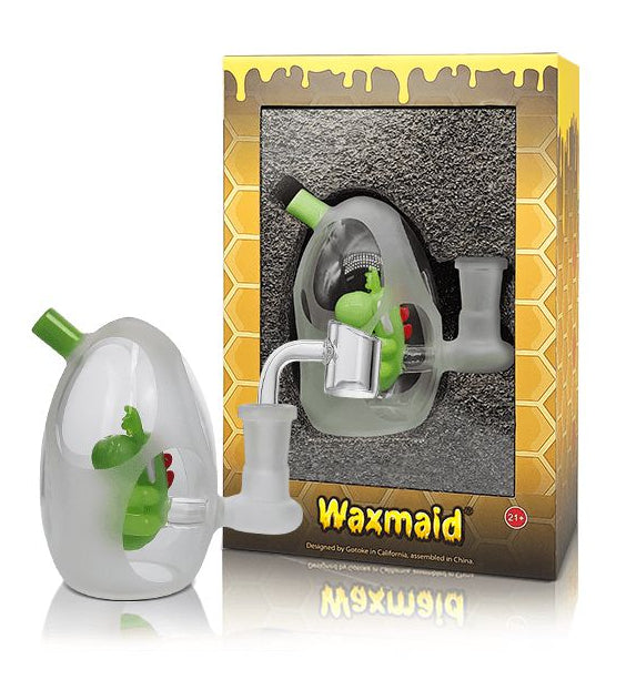 Waxmaid Frosted Yoshi Egg Glass Bubbler – Mini Heady Rig — Kush Cargo
