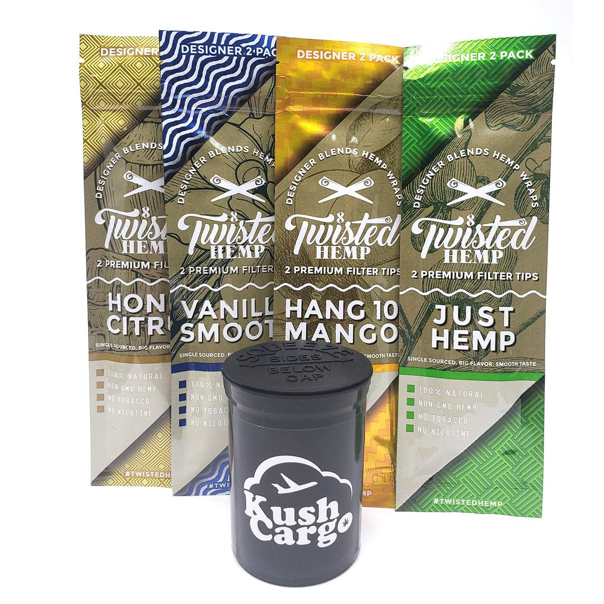 Twisted Hemp Wraps Designer Blend Variety (4) Pack — Kush Cargo