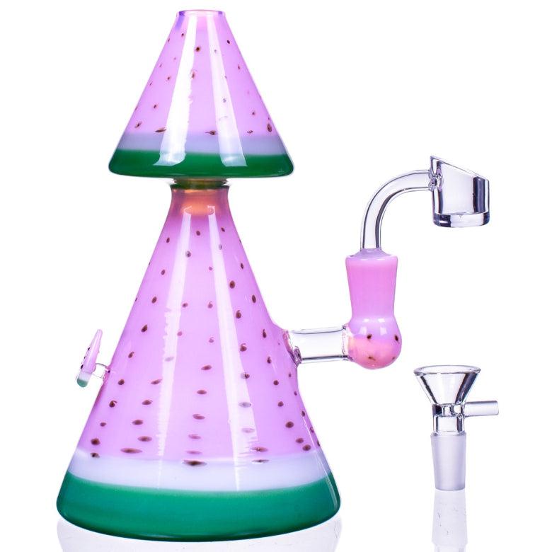 8" Pyramid Perc Watermelon Dab Rig — Kush Cargo